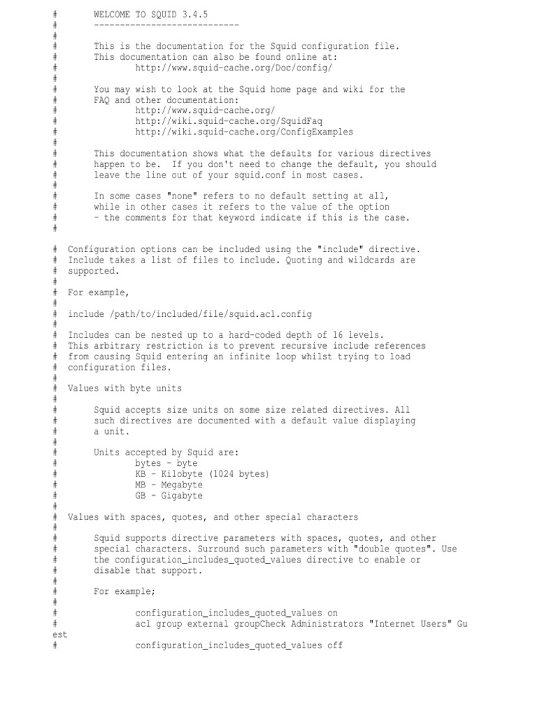 Squid Conf | PDF | Proxy Server | Hypertext Transfer Protocol