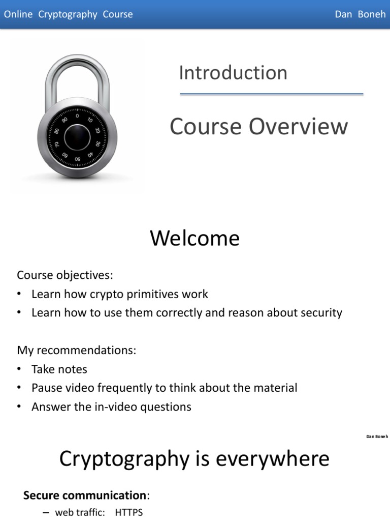 Cryptography Intro | PDF Cryptography Intro | PDF