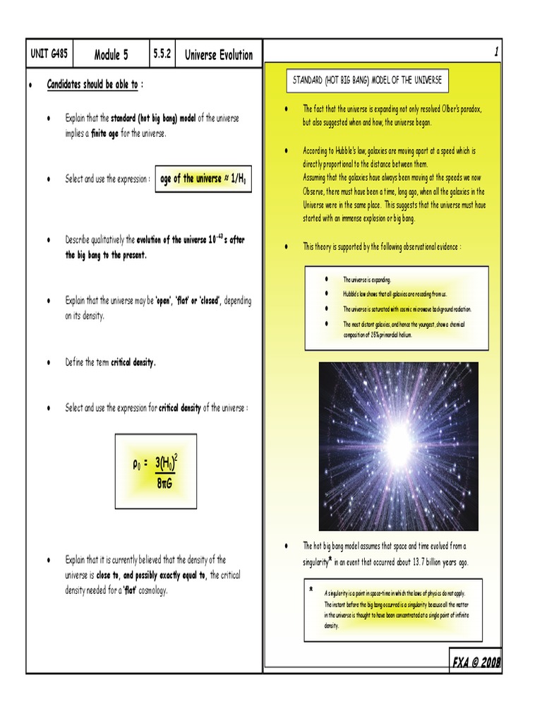 g485 5 5 2 Universe Evolution | PDF | Big Bang | Universe