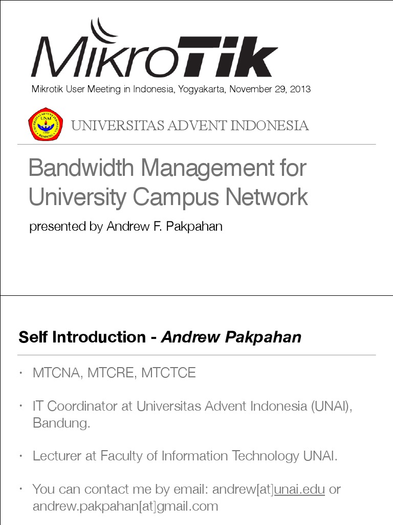 Bandwidth Management in University Campus | PDF | Radius | Computer Network