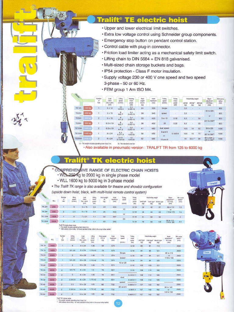 Range of Electric Chain Hoists | PDF | Electromagnetic Compatibility ...