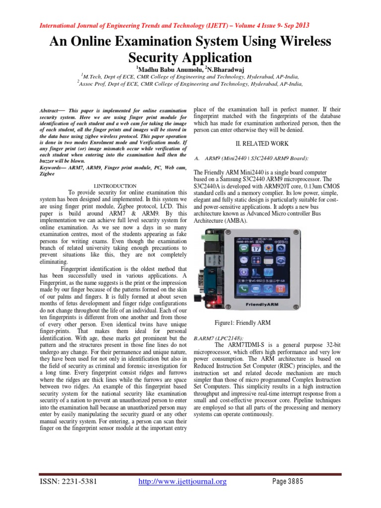 An Online Examination System Using Wireless Security Application | PDF ...
