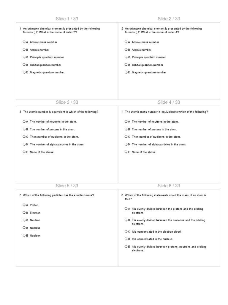 Nuclear Physics MCQ | PDF | Atomic Nucleus | Nuclear Physics