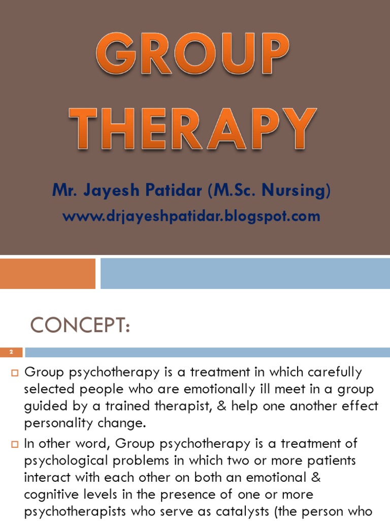Group Therapy | PDF | Group Psychotherapy | Psychotherapy