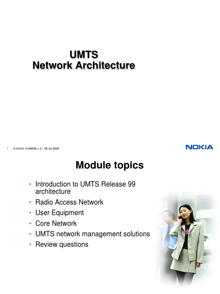 UMTS Network Architecture - Oct2004 | PDF | Ip Multimedia Subsystem | Mobile Telecommunications