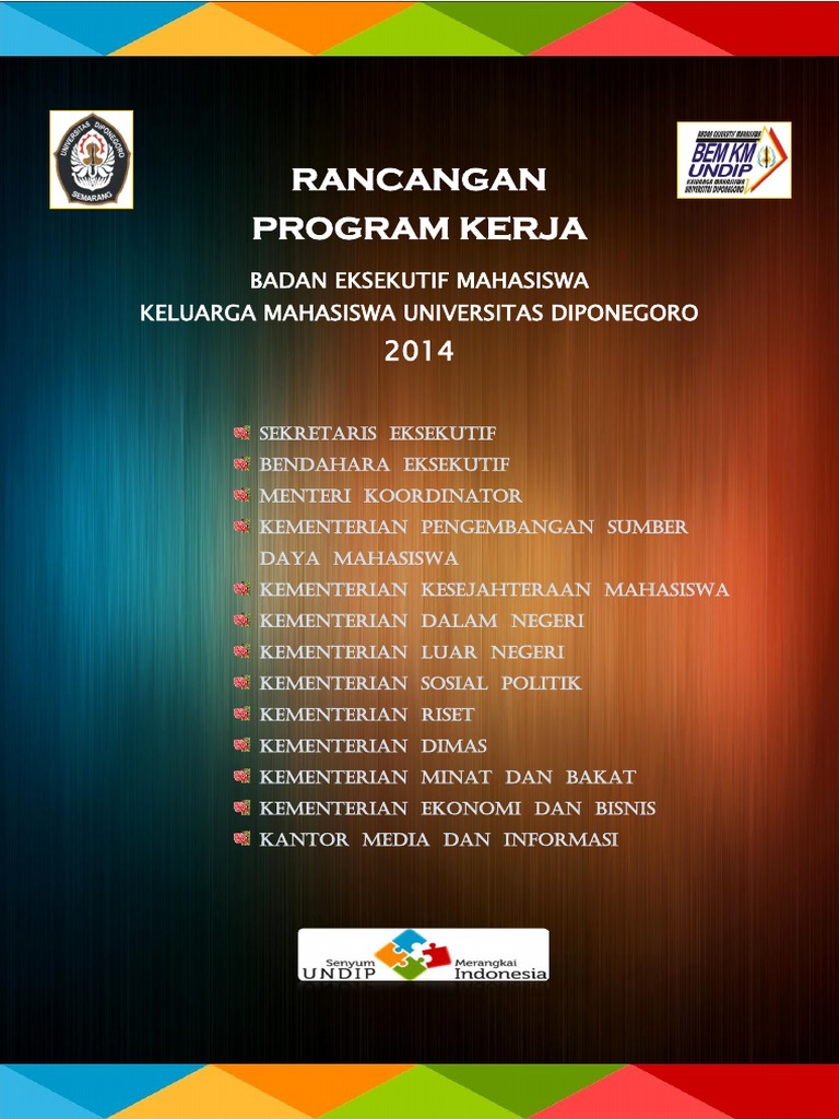 Program Kerja BEM KM Undip 2014 | PDF