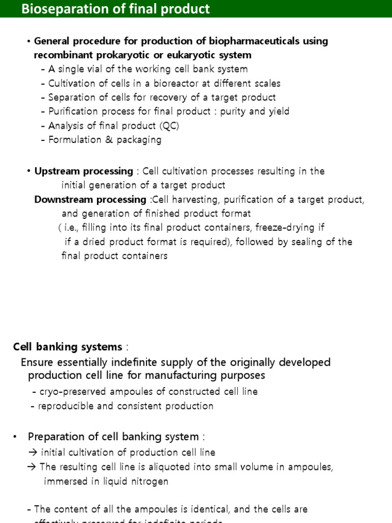 Bioseparation Process for Biopharmaceuticals | PDF | Enzyme Assay ...