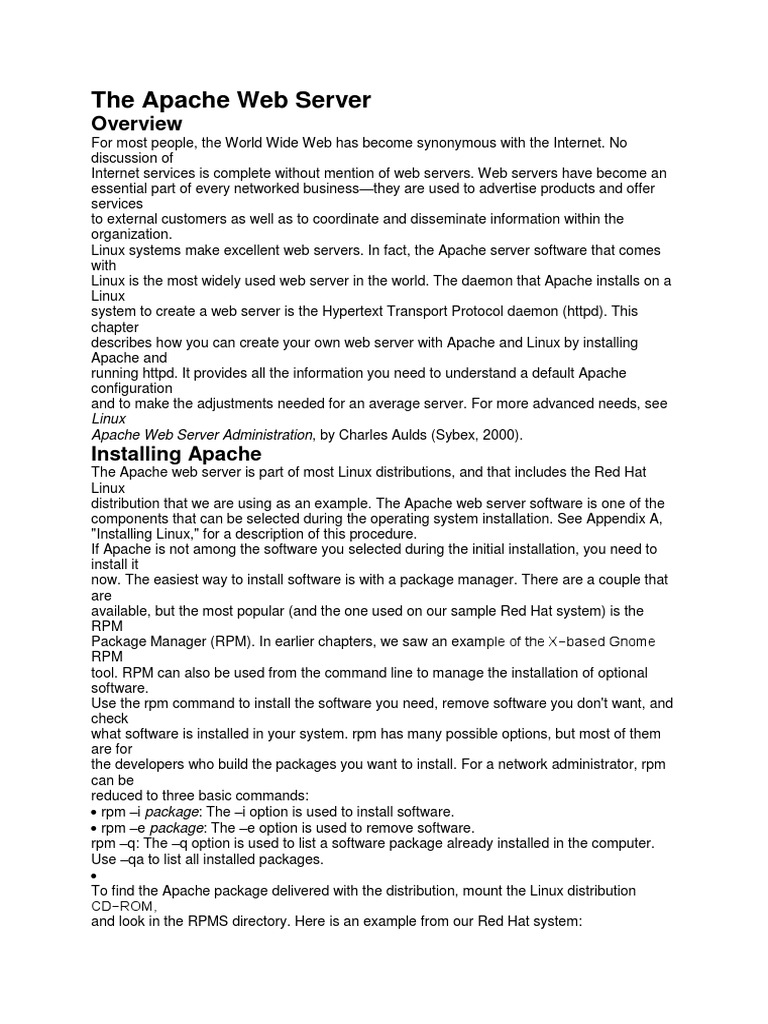 Apache | PDF | Apache Http Server | Linux
