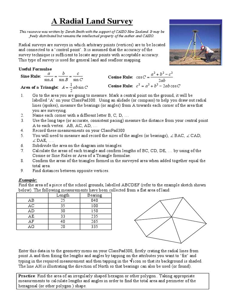 Radial Survey | Triangle | Trigonometric Functions