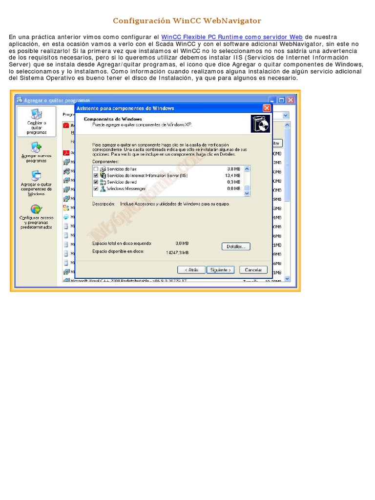 Configuración WinCC WebNavigator | PDF | Navegador web | Red mundial