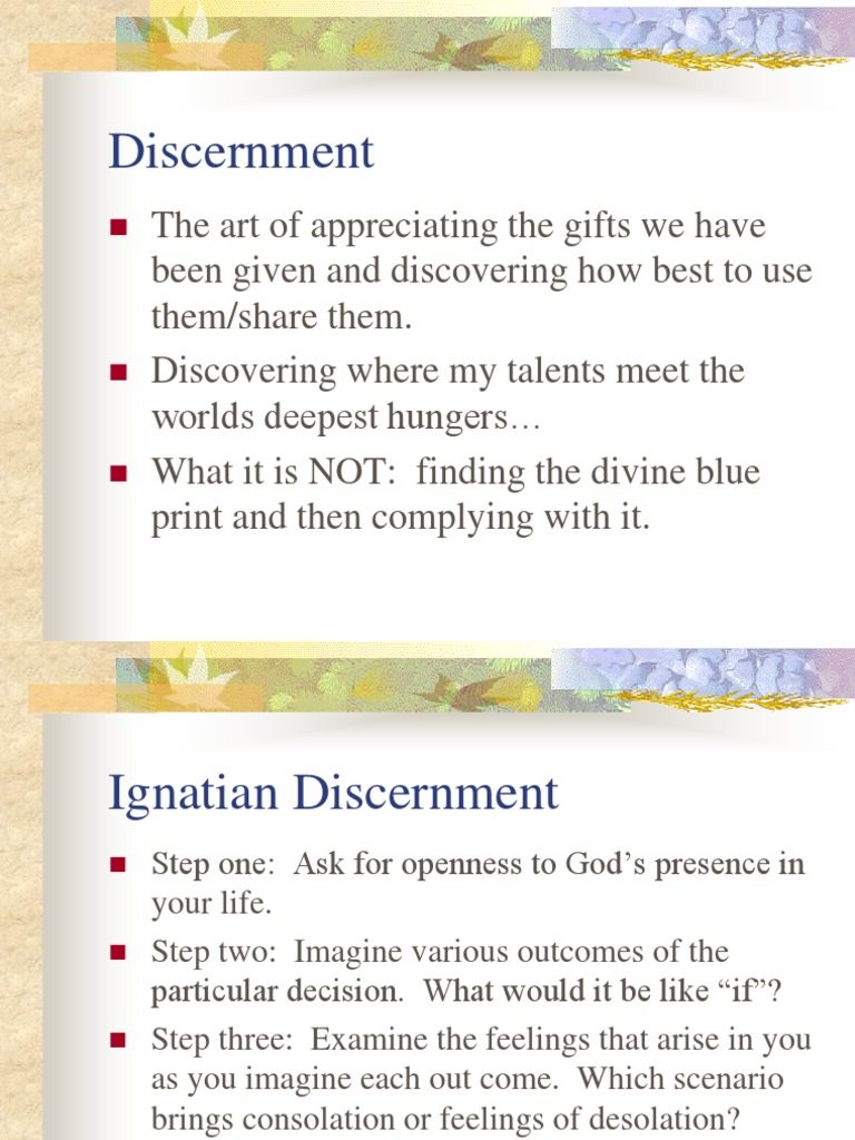 Ignatian Discernment Process | PDF