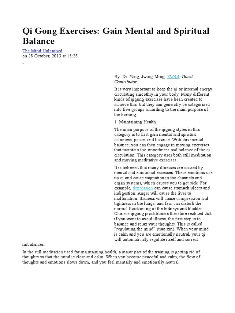 Qi Gong | PDF | Qigong | Chinese Philosophy