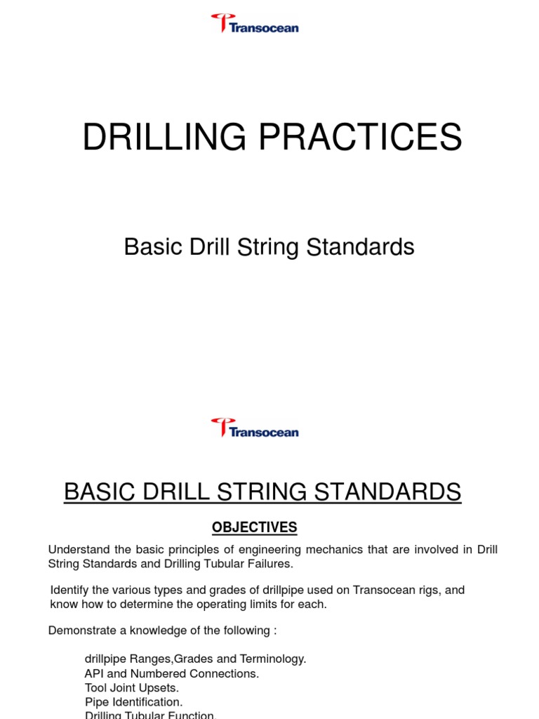 Essential Drill String Standards Guide | PDF | Corrosion | Drilling