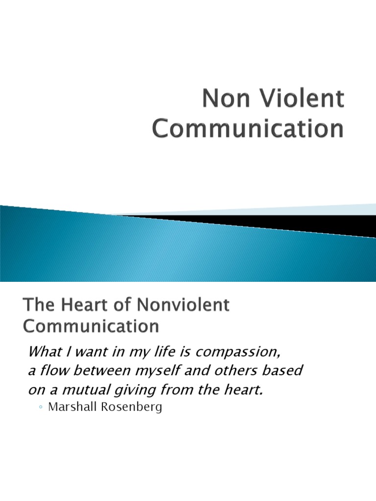 Non Violent Communication | PDF | Compassion | Emergence