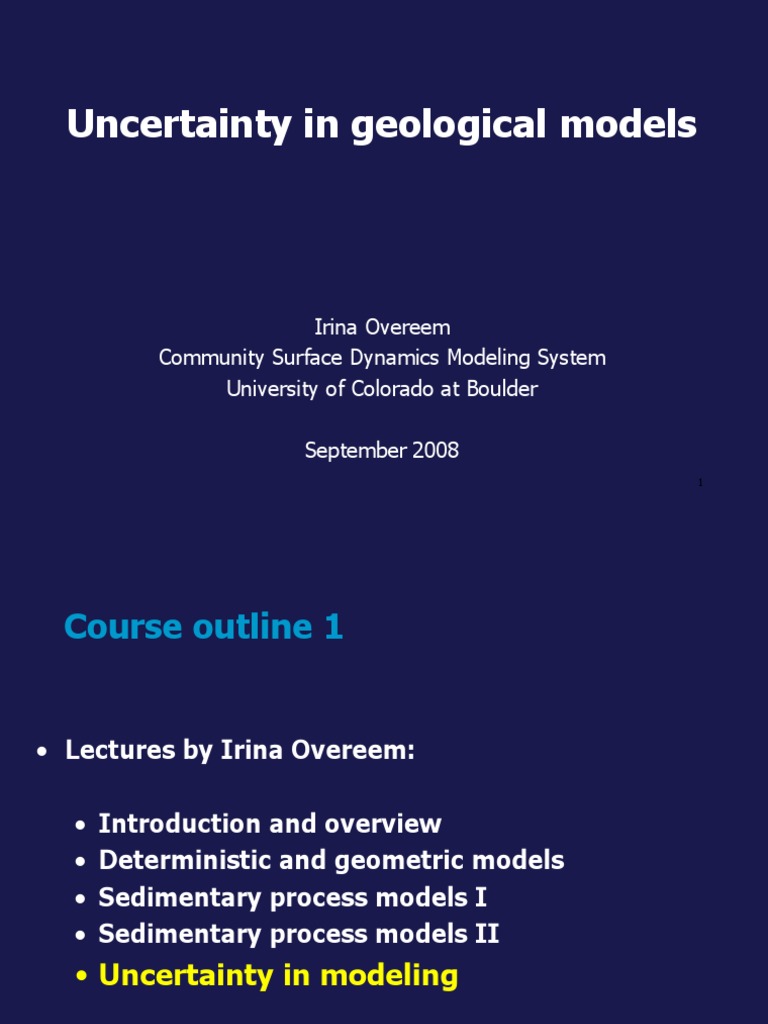 Uncertainty in Geological Models | PDF | Sensitivity Analysis | Inverse ...