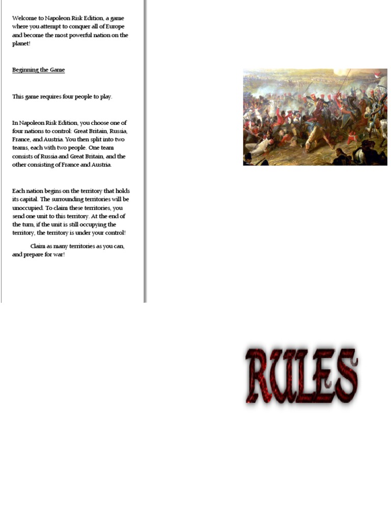 Napoleon Rules | Napoleon | Warfare