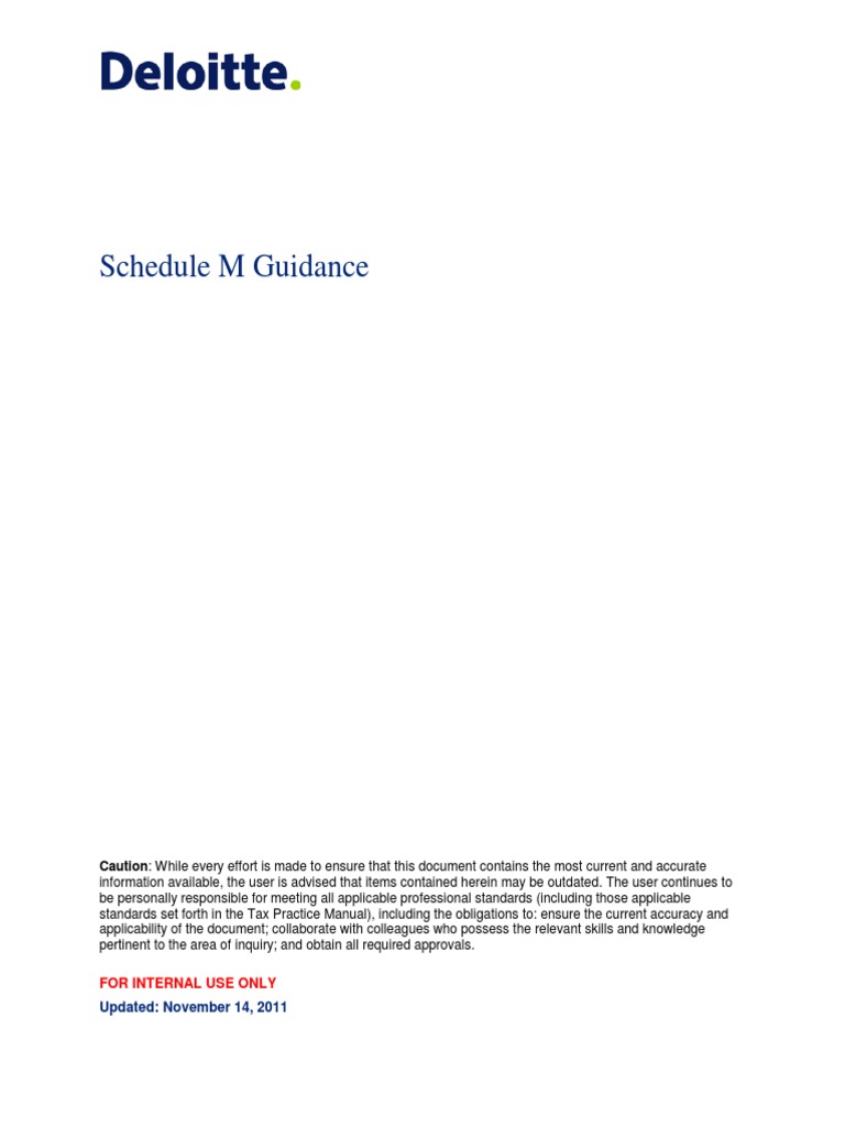 Schedule M Guidance | PDF | Income Tax In The United States | Tax Deduction