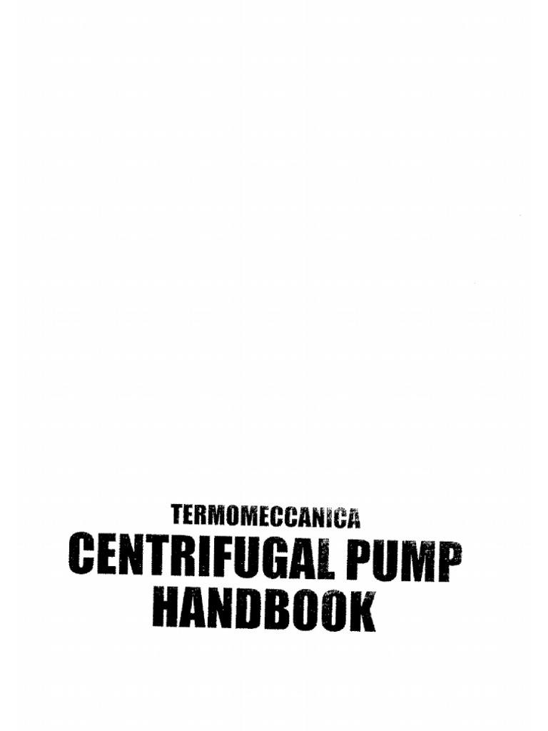Centrifugal Pump Handbook | PDF