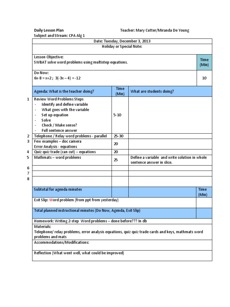 December 3 Lesson Plan | PDF | Teaching Methods & Materials