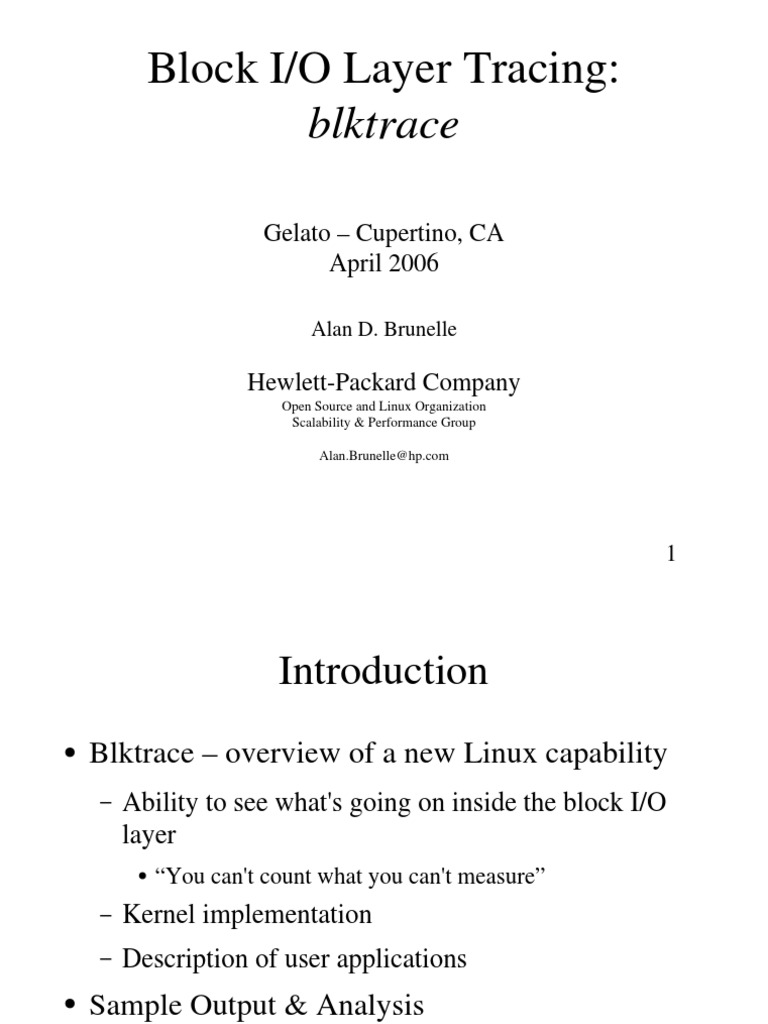 Blktrace Usage | PDF | Input/Output | Kernel (Operating System)