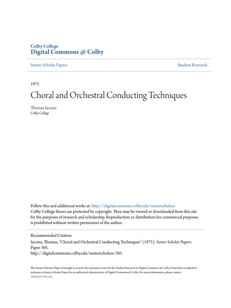 Choral and Orchestral Conducting Techniques PDF | PDF | Conducting ...