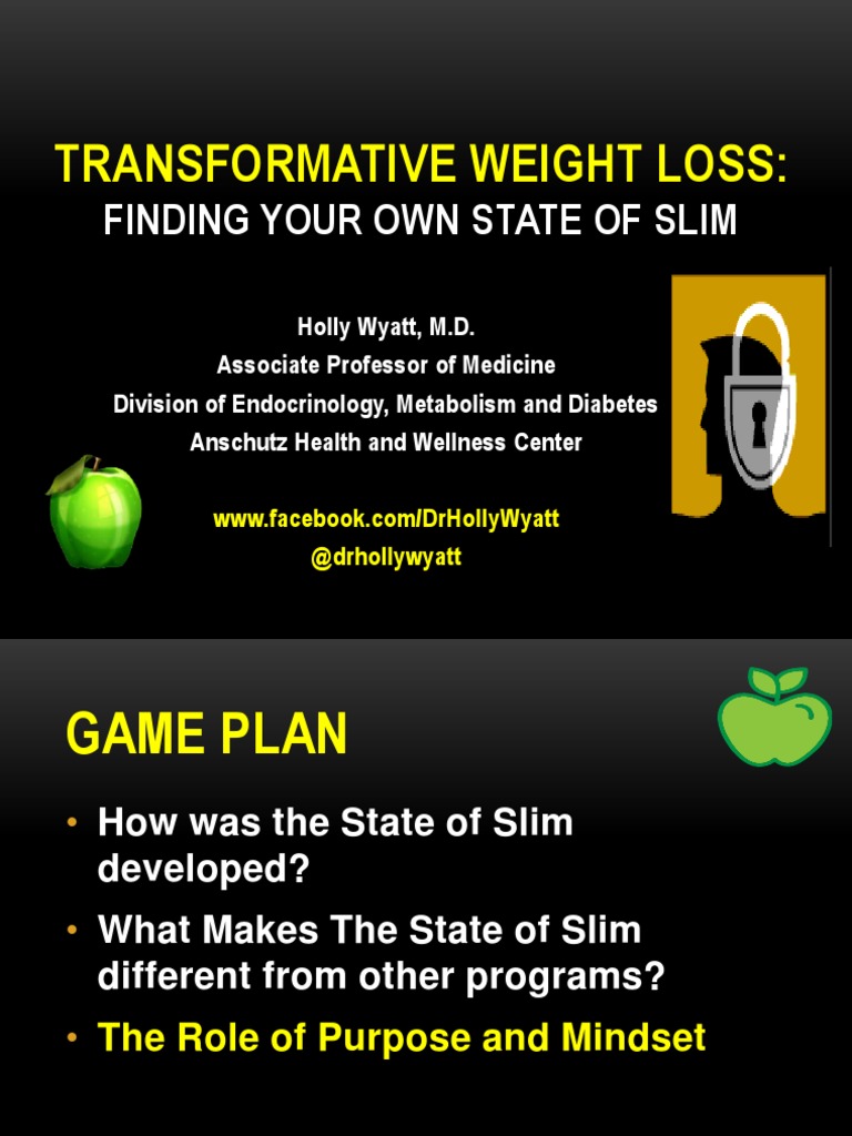 Dr. Holly Wyatt: Transformative Weight Loss: Mindset and Purpose | PDF ...