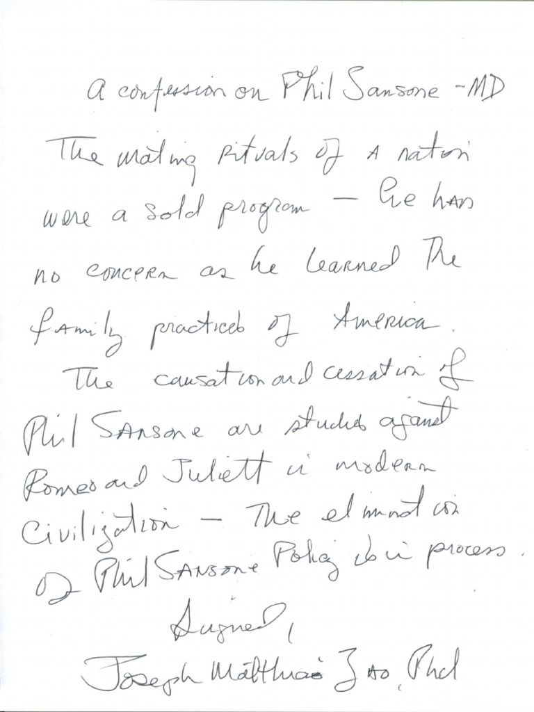 Claims of Phil Sansone, Charlottesville, Virginia | PDF | Medicine