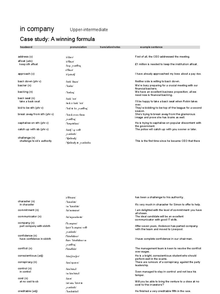 IC Up Int Case Study A Winning Formula Afl | PDF | Business