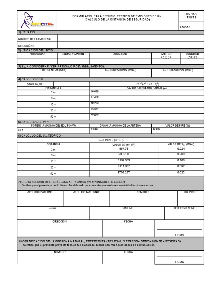 Formulario RC 15a | PDF | Tecnología