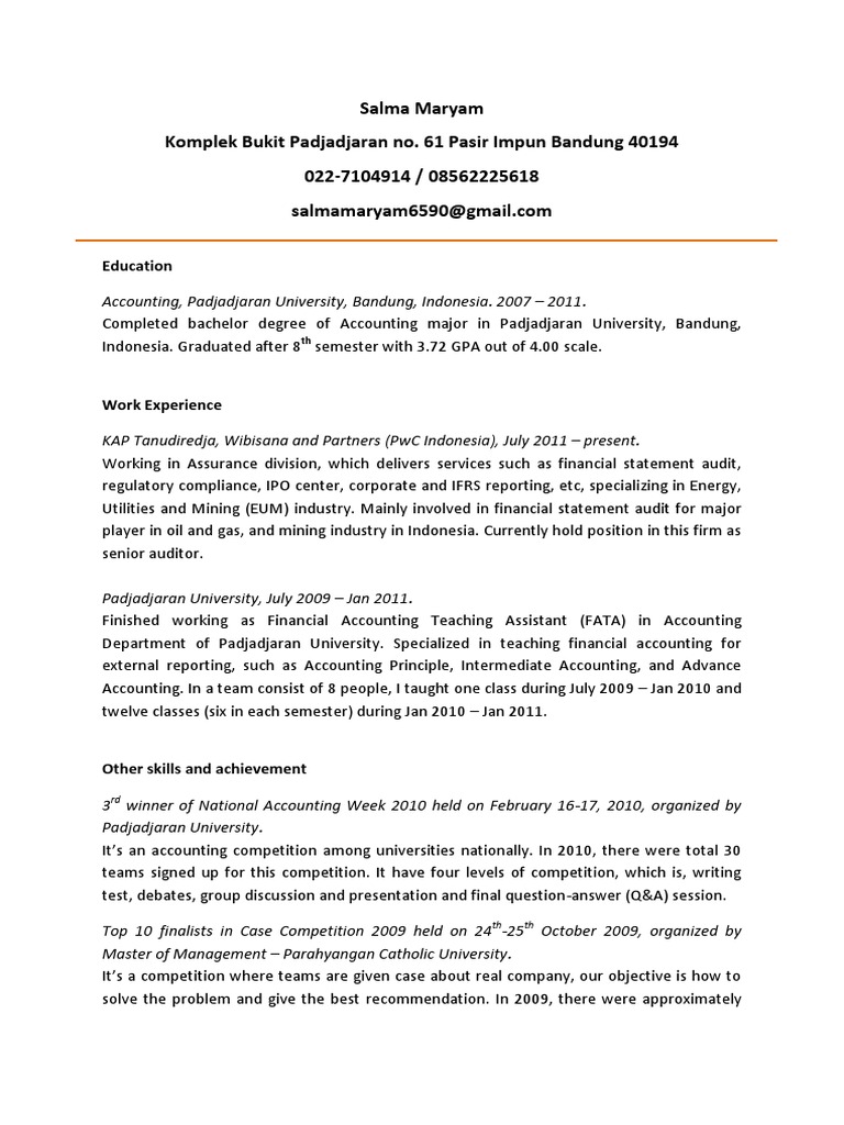 Salma Maryam Komplek Bukit Padjadjaran No. 61 Pasir Impun Bandung 40194 ...