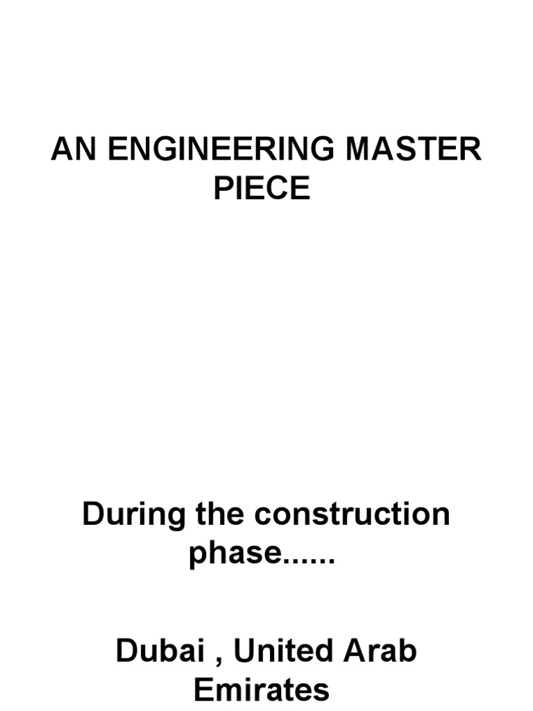 An Engineering Master Piece | PDF
