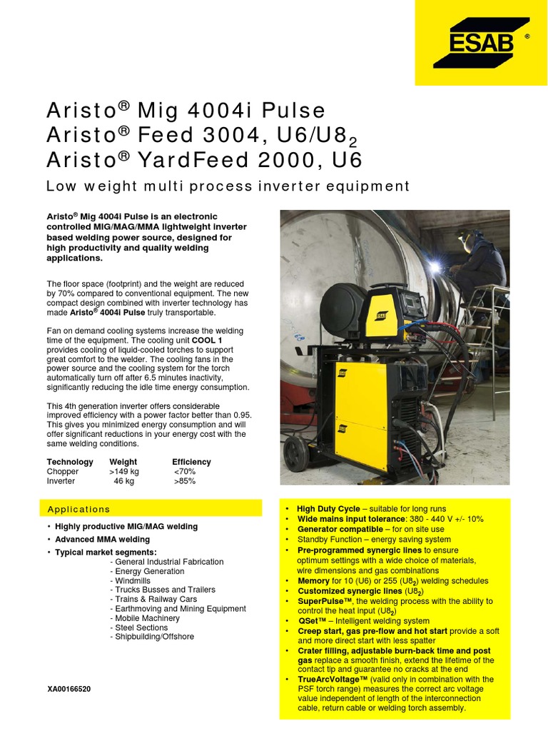 Mig 4004i Pulse | PDF | Welding | Construction