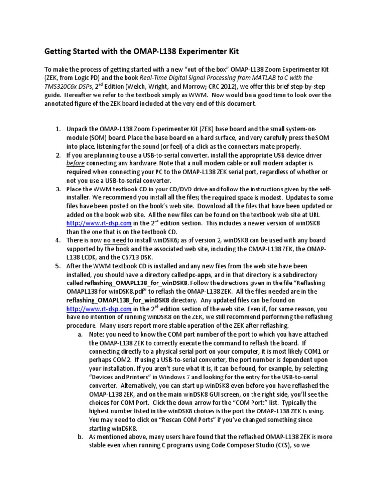 Getting Started With The OMAP-L138 ZEK | PDF | Installation (Computer Programs) | Usb