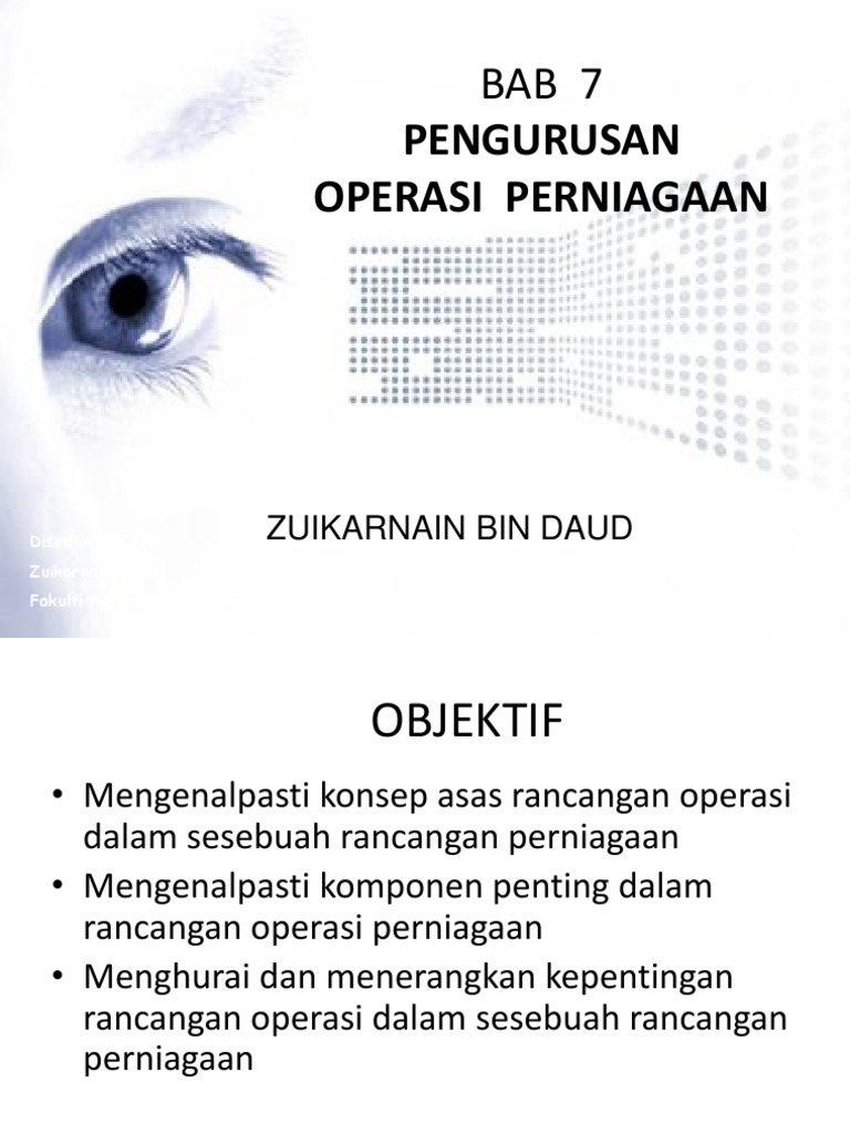 Bab 5 BPK20802 Pengurusan Operasi Perniagaan | PDF