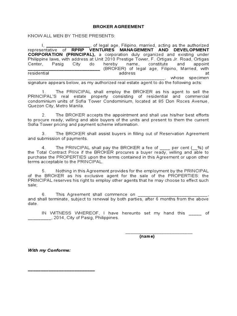 Broker Agreement | PDF