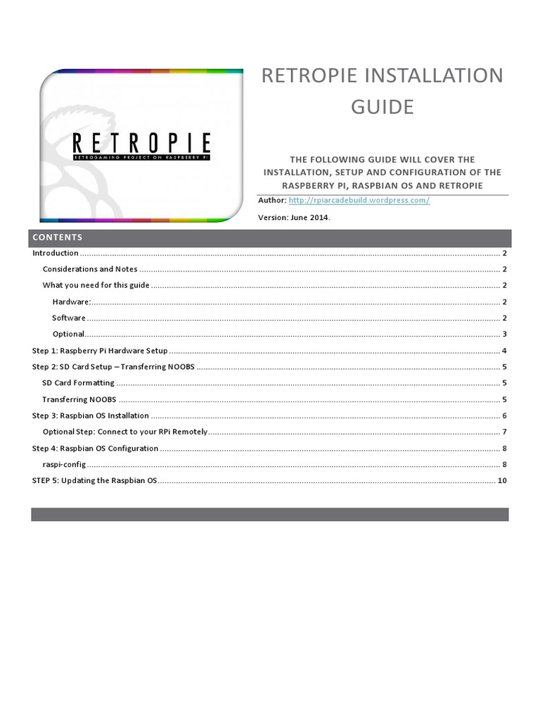RetroPie Guide | PDF | Raspberry Pi | Operating System