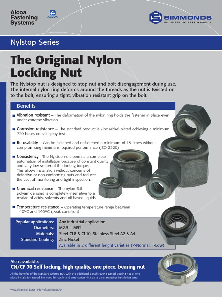 Nylock Nut T | PDF | Nut (Hardware) | Screw