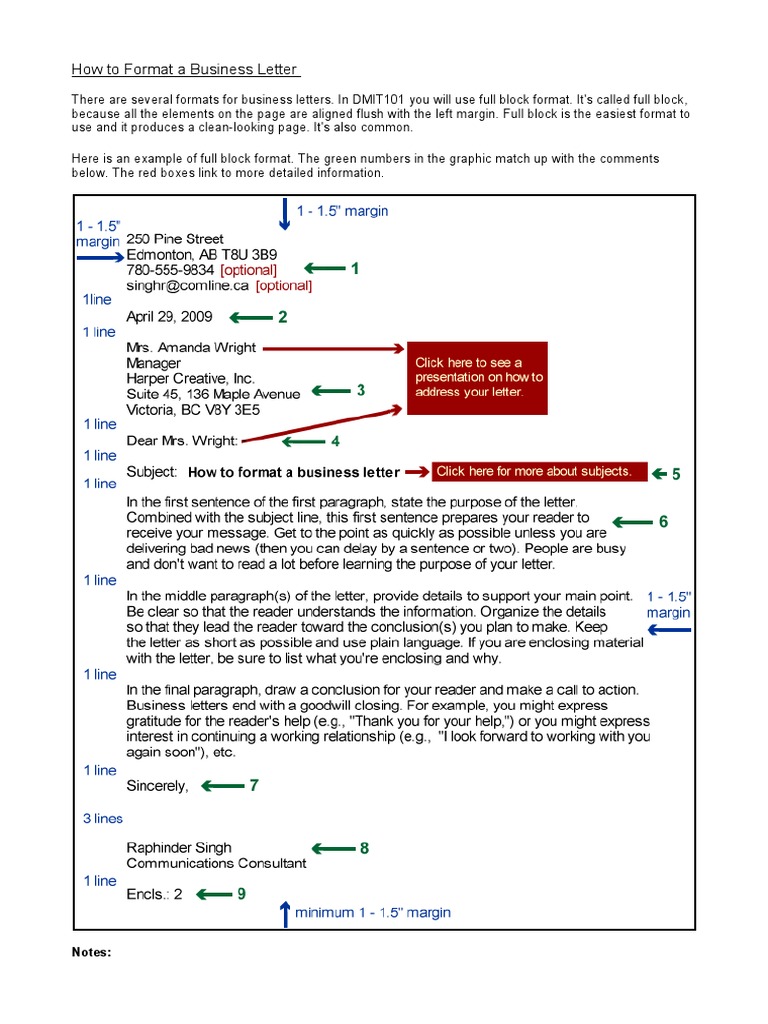 Formatting Subject Lines in Business Letters | PDF | Punctuation ...