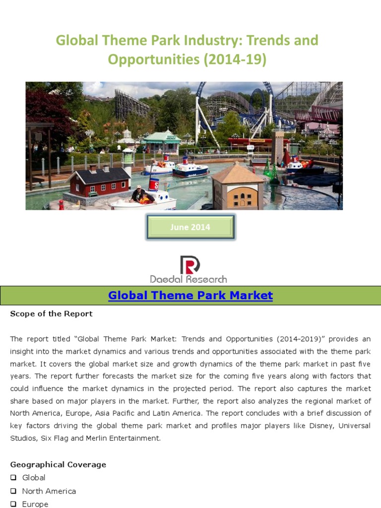 Global Theme Park Market: Trends & Opportunities (2014-19) - New Report ...