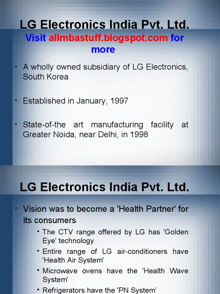 LG Electronics India Pvt. Ltd. | PDF | Retail | Warehouse
