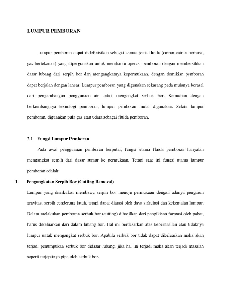 Lumpur Pemboran | PDF