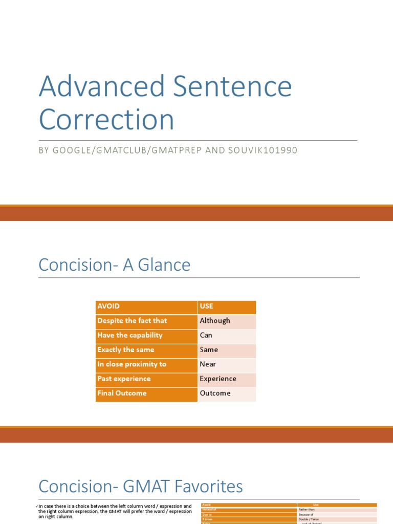 Advanced Sentence Correction For GMAT SC | PDF | Adjective | Verb