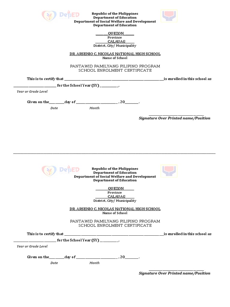 4p's Form Enrolment | PDF