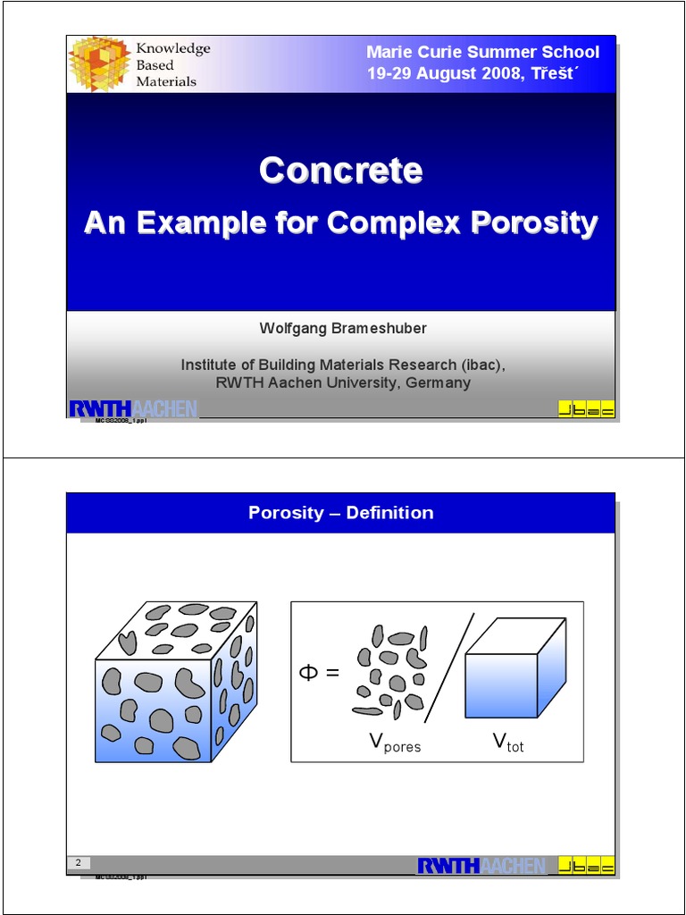 Concrete Porosity (Presentation) | PDF | Porosity | Sand