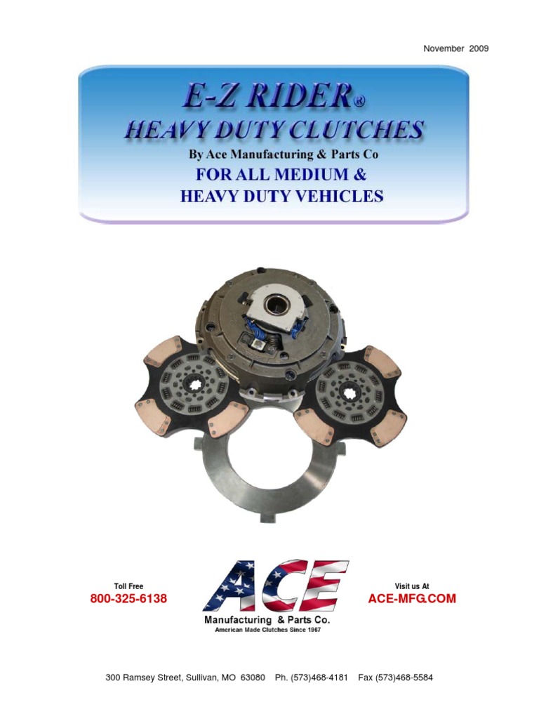 Ace Catalog 2009 | PDF | Clutch | Transmission (Mechanics)