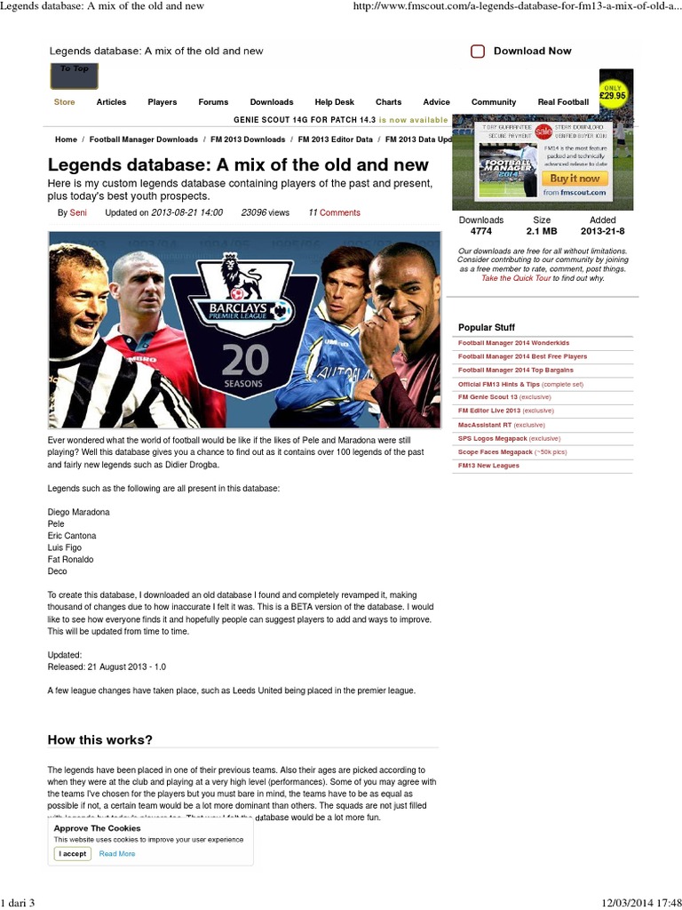 Legends Database - A Mix of The Old and New | PDF | Databases | Computing