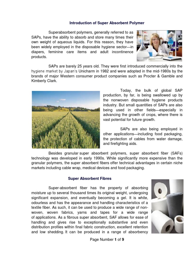 Super Absorbent Fibre | PDF | Fibers | Poly(Methyl Methacrylate)