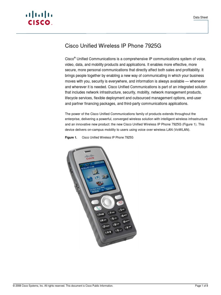 manual Cisco IP Phone 7925G.pdf | Ieee 802.11 | Wireless Lan