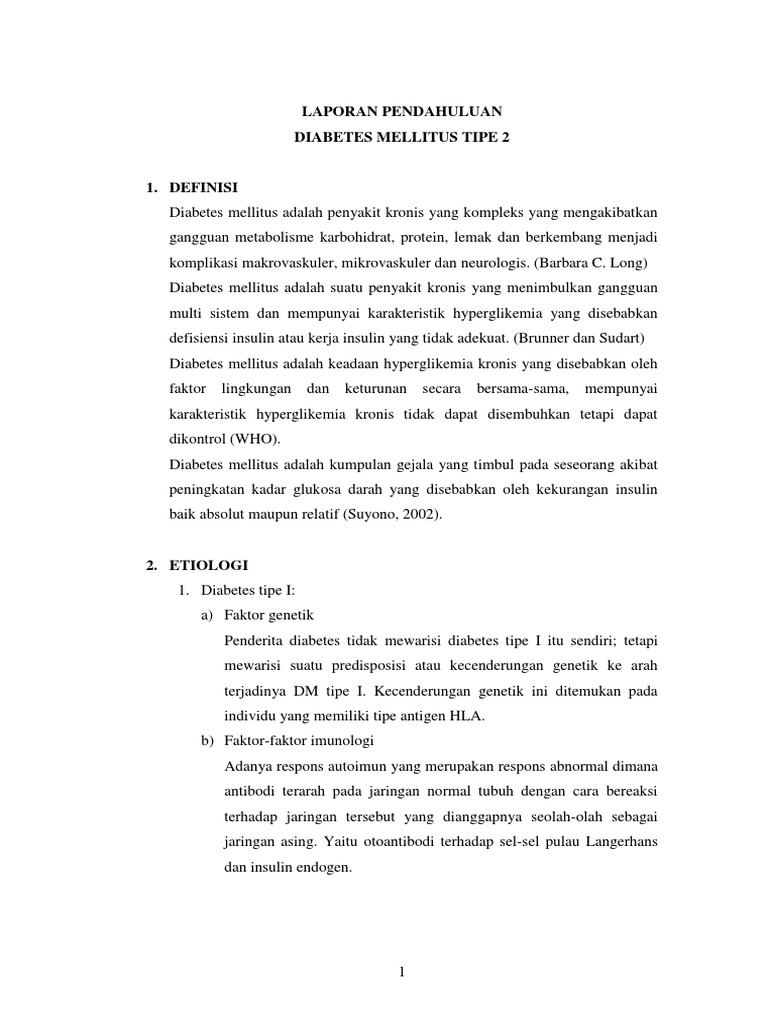 LP DM Tipe 2 Edit | PDF | Kesehatan Holistik