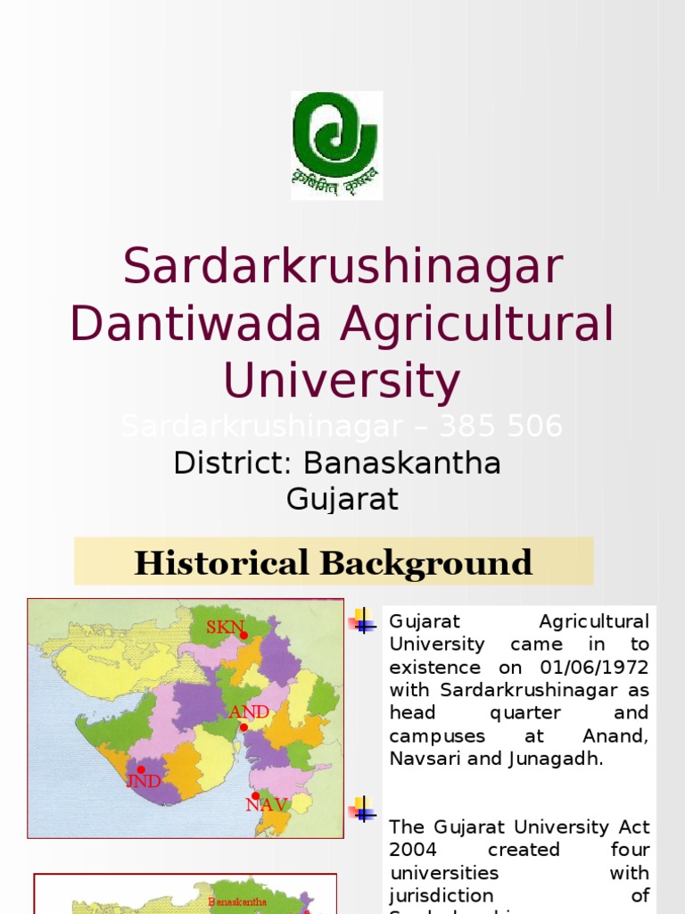 Sdau | PDF | Gujarat | Agriculture